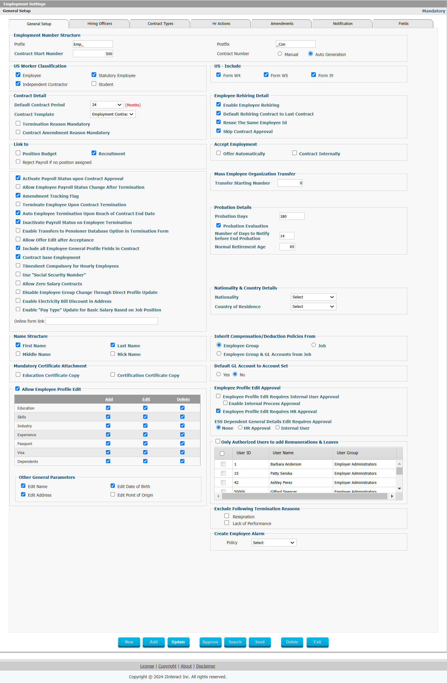 Contract and Hiring - 2interact | HRMS
