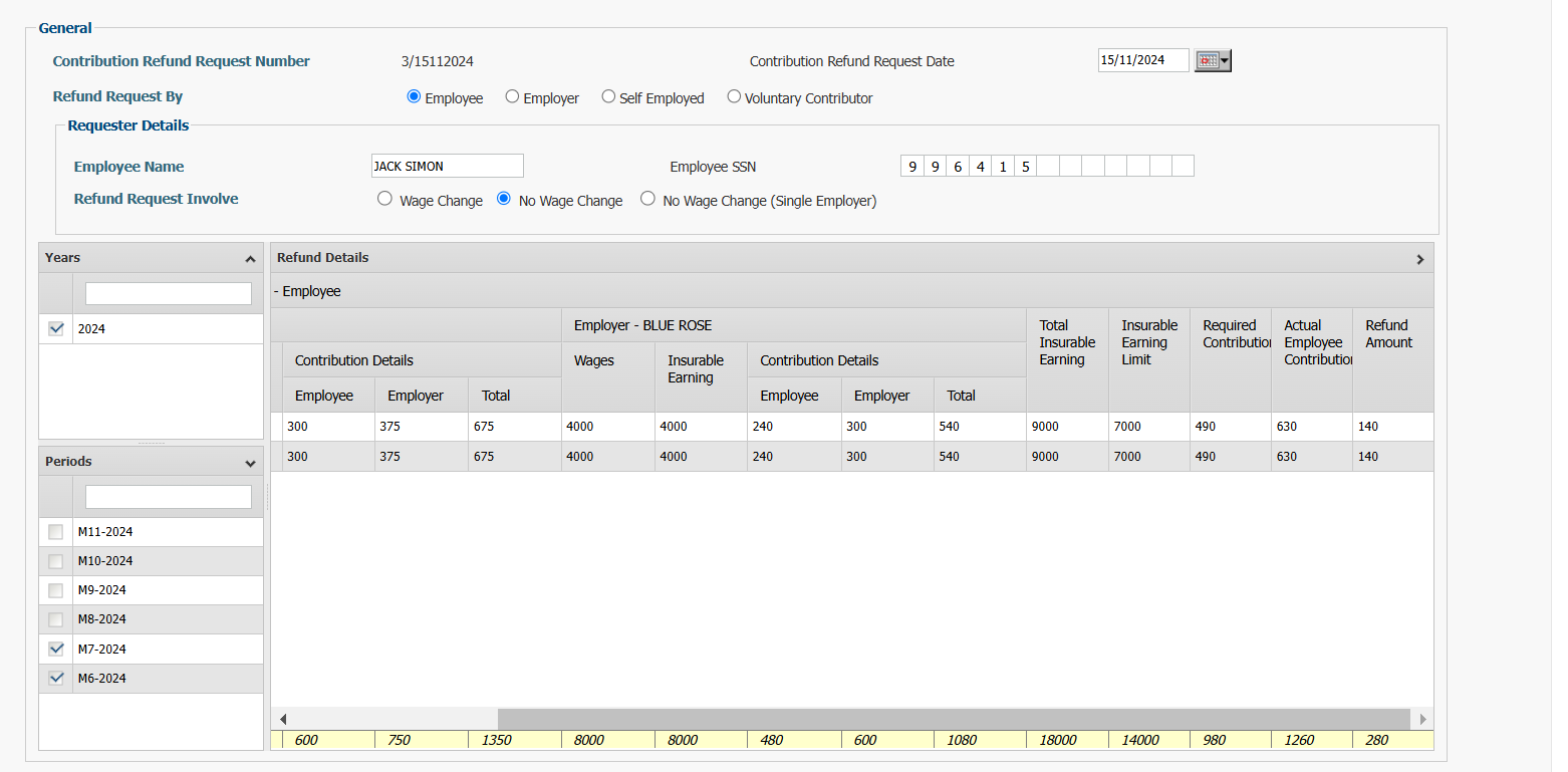 Contribution Refunds in Social Security Administration: Multi-Employer ...