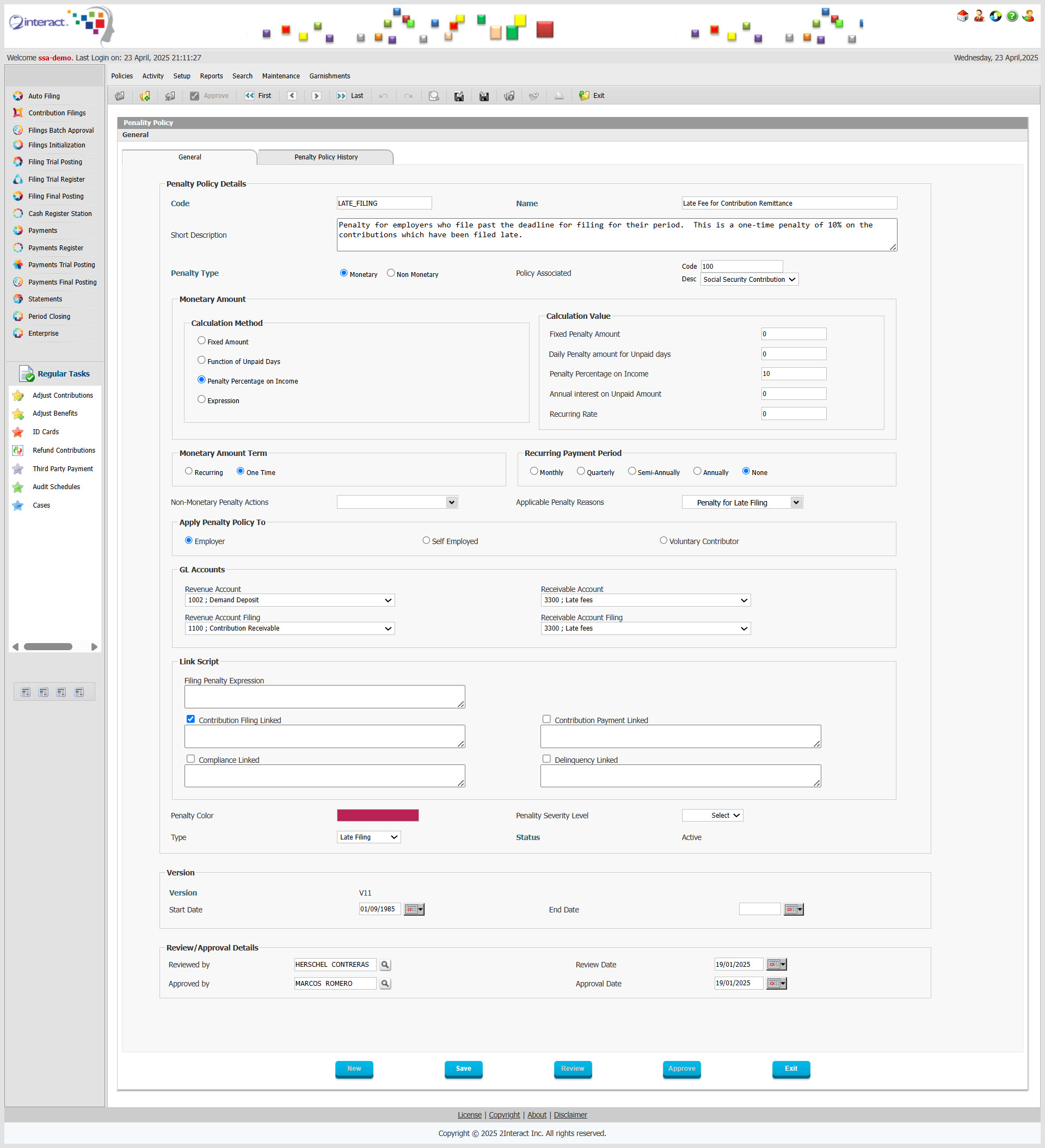 Contributions Suite - 2interact | HRMS